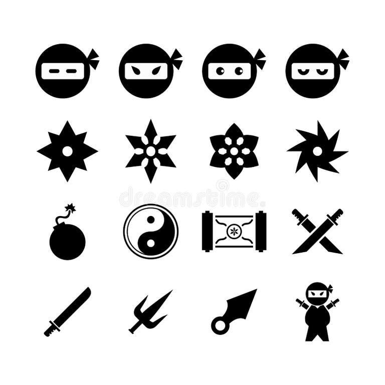 Ninja Equipment Icons Stock Illustrations – 108 Ninja Equipment Icons ...