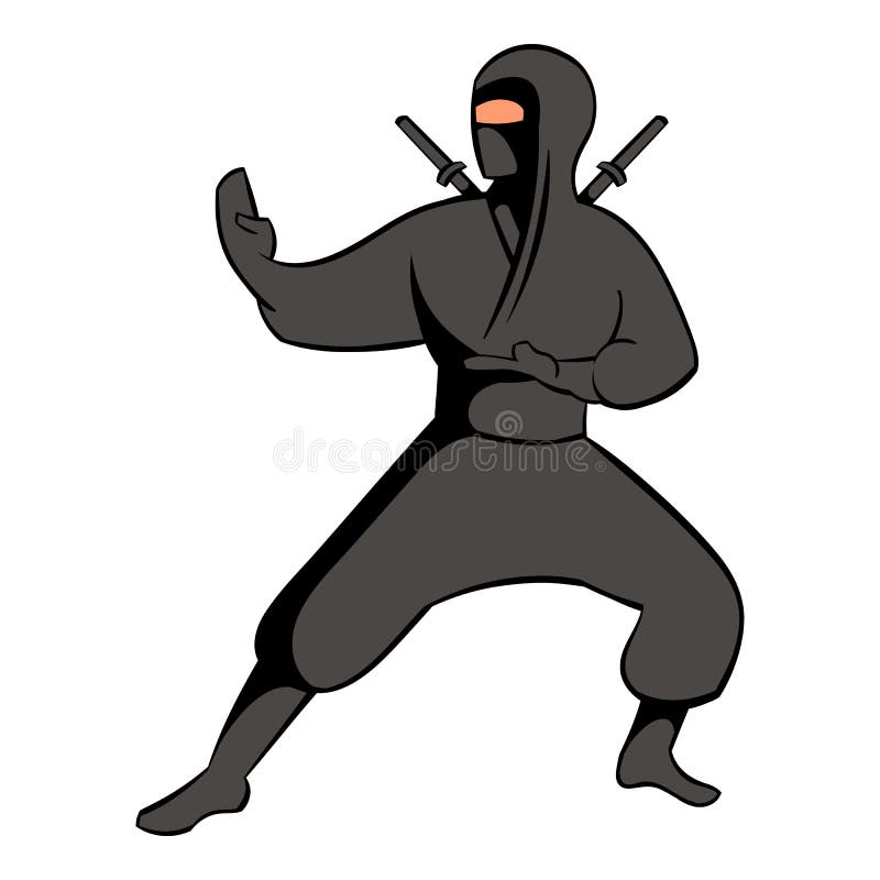 Ninja Cartoon Style Icon stock vector. Illustration of cartoon - 69897055
