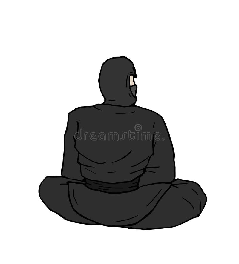 Ninja Meditation Stock Illustrations – 66 Ninja Meditation Stock ...