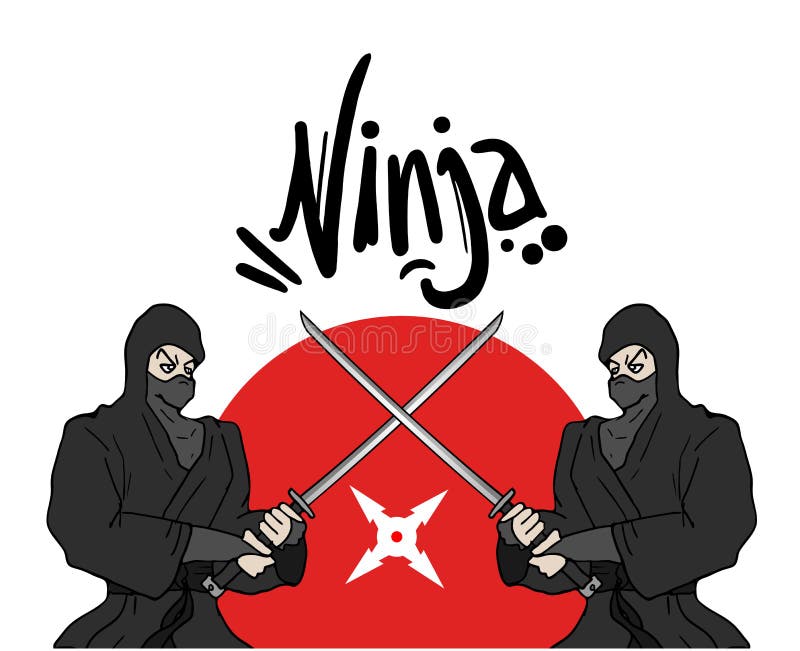 Ninja illustration stock vector. Illustration of ninja - 73245085
