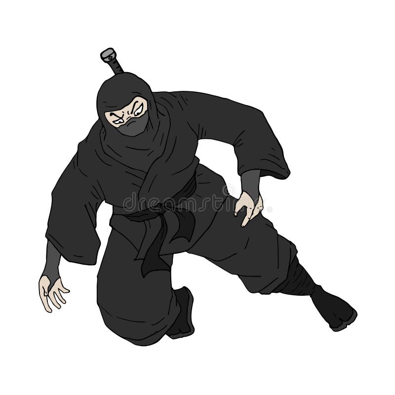 Ninja illustration stock vector. Illustration of creative - 85217476