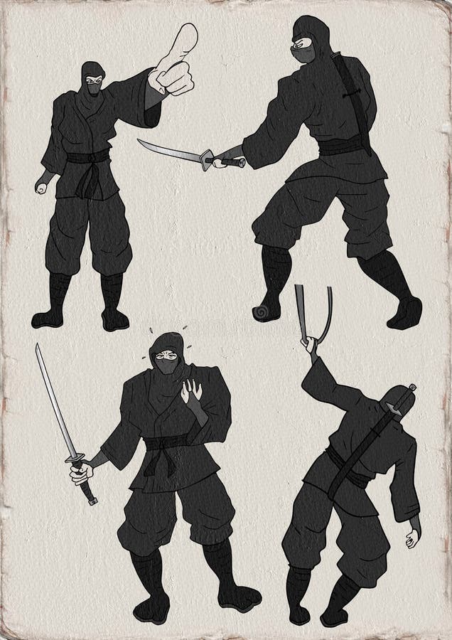 Ninja illustration stock illustration. Illustration of warrior - 99979199
