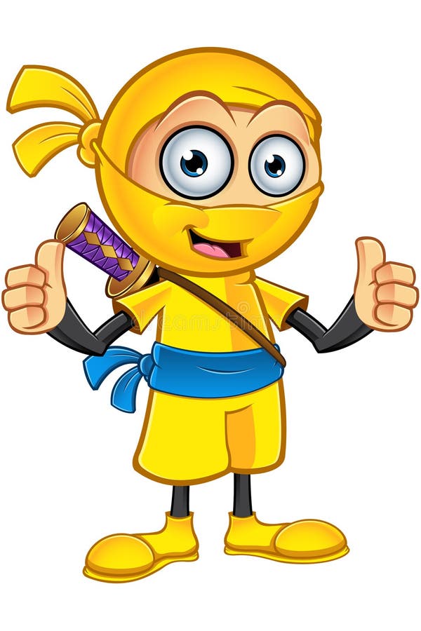 Ninja jaune illustration de vecteur. Illustration du samouraïs - 42982447