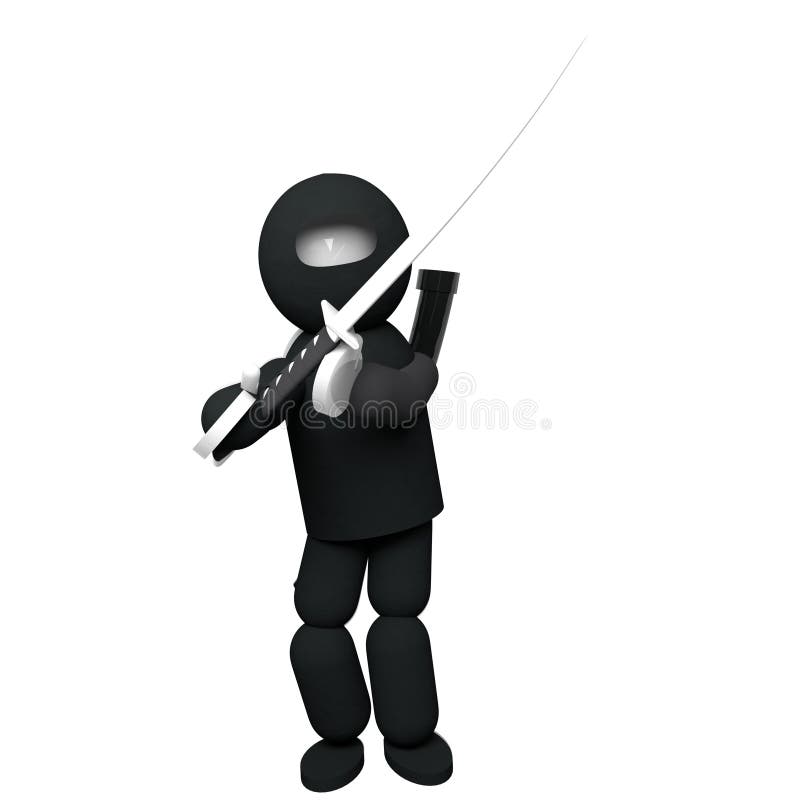 Ninja. Katana and Scabbard. Kaginawa. Action, Asia Stock Vector ...