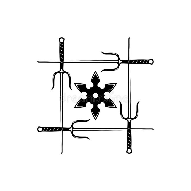 Ninja Logo Badge Vector Illustration Stock Vector - Illustration of ...