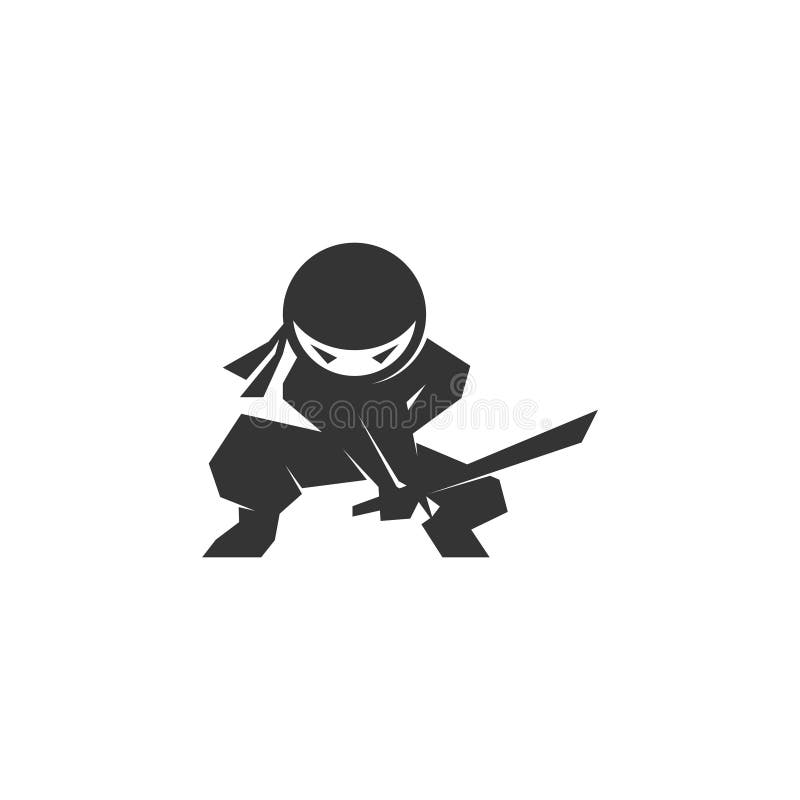 Ninja Logo Icon Design Illustration Stock Illustration - Illustration ...