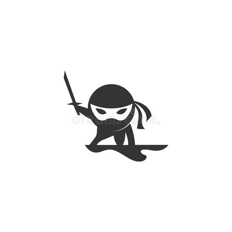 Ninja Logo Icon Design Illustration Stock Illustration - Illustration ...