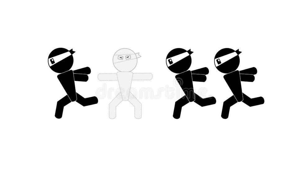 Ninja man sign camouflage stock vector. Illustration of ninja - 28529839
