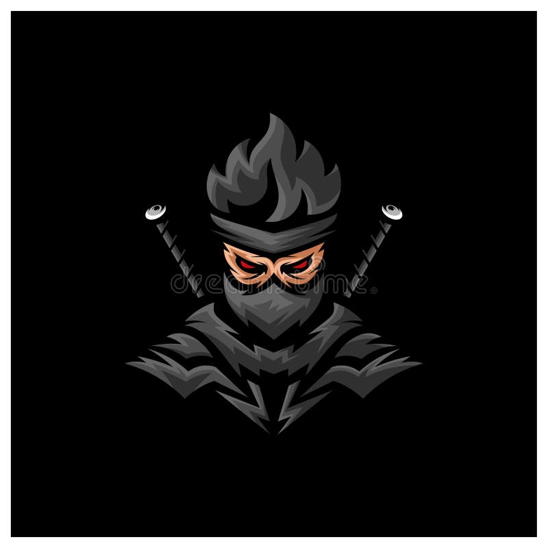 Ninja Mascot Esport Logo Vector Template, Creative Ninja Logo Design ...