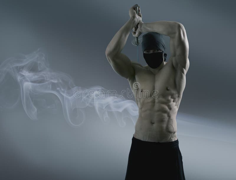 Ninja Pull Out the Katana Sword Stock Photo - Image of cool ...