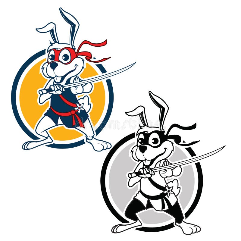 Rabbit mascot logo design stock illustration. Illustration of club ...