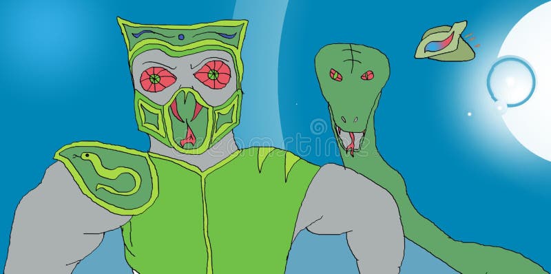 Ninja Snake stock illustration. Illustration of poster - 272618020