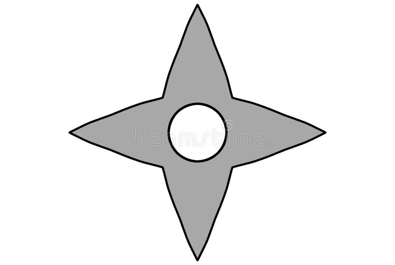 Ninja Star Fight Weapon Wheel Japanese Samurai Graphic Design Element ...