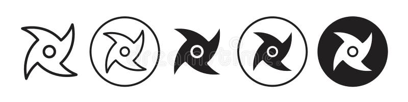 Ninja Star Icon Vector Set Collection for Web Stock Vector ...