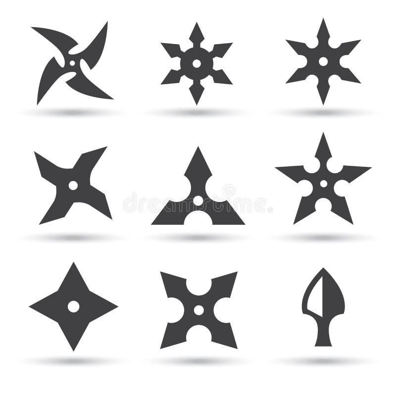 Ninja star icon stock vector. Illustration of sharp, ninja - 49680635