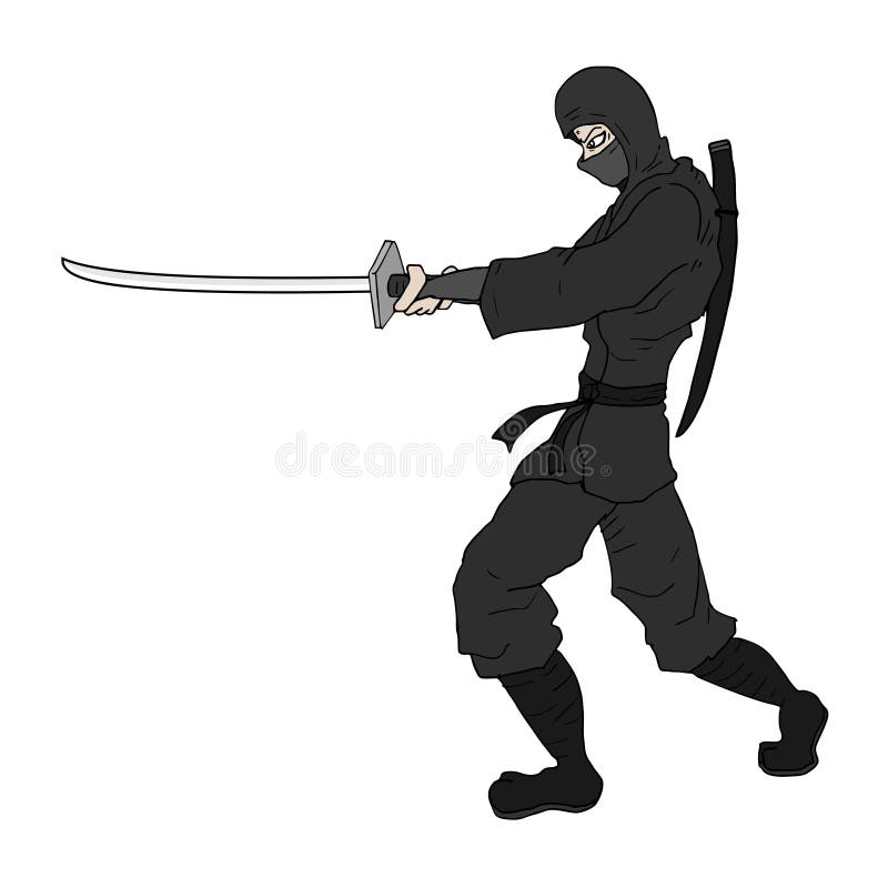 Set of Ninja Sword. Asian Traditional Weapon Stock Vector ...