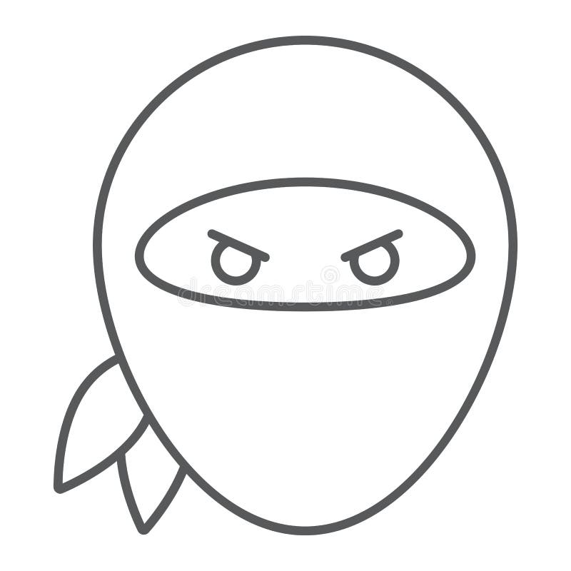 Ninja Line and Glyph Icon, Asian and Character, Samurai Sign, Vector ...