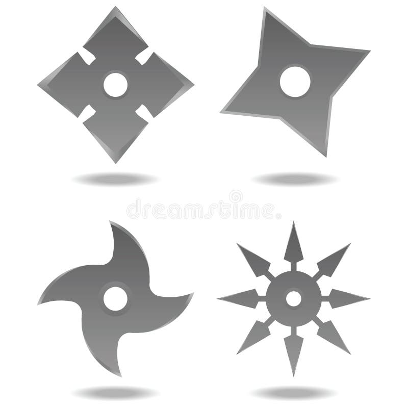 Ninja Throwing Stars Clipart Border