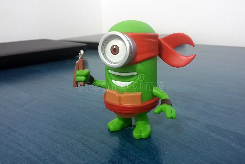 Ninja vert Turtle Minion image stock éditorial. Image du sourire - 56843809