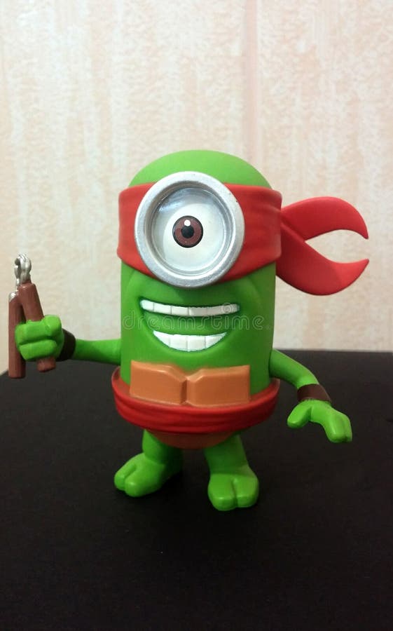 Ninja vert Turtle Minion image stock éditorial. Image du sourire - 56843809