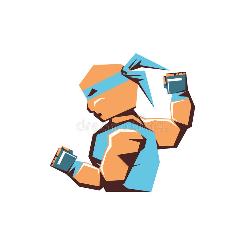 Ninja Video Game Isolated Icon Stock Vector - Illustration of person ...