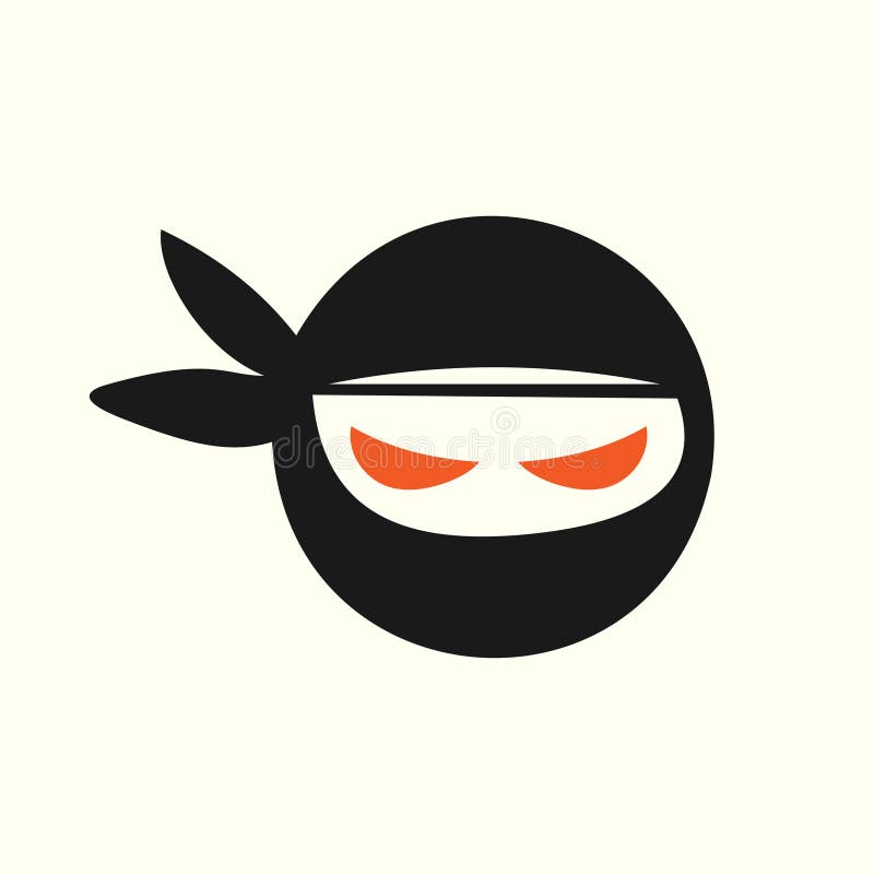 Ninja Warrior Head Icon. Simple Ninja Head Logo Stock Vector ...
