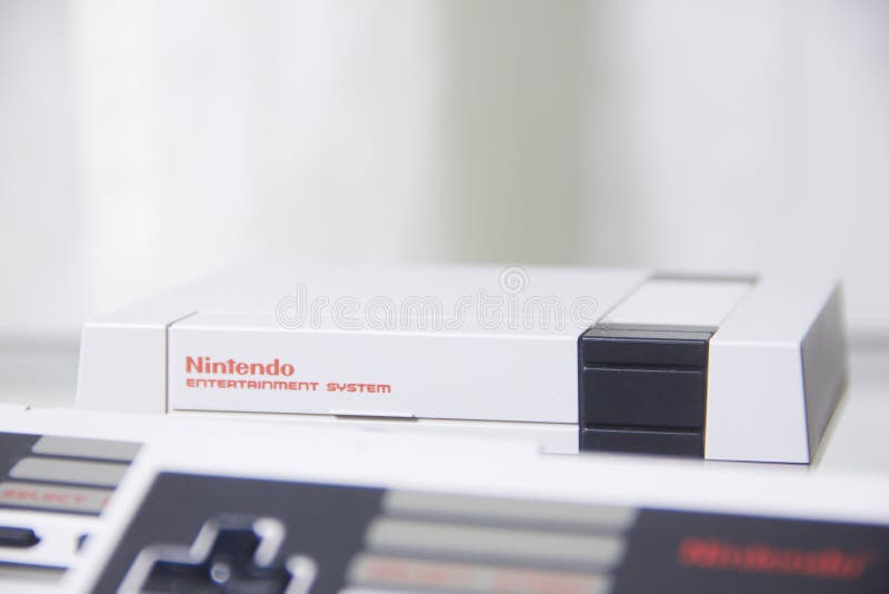 Nintendo NES Classic Edition in Close Up View Editorial Photography ...