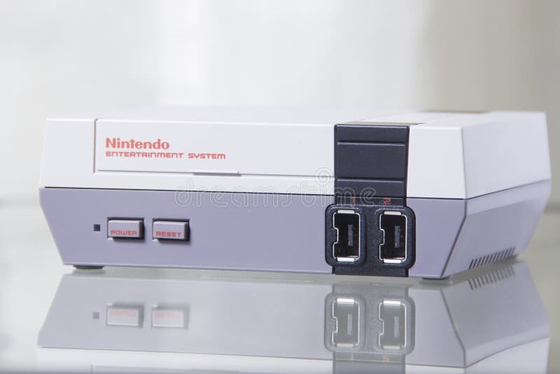 Nintendo NES Classic Edition with Reflection Editorial Stock Image ...