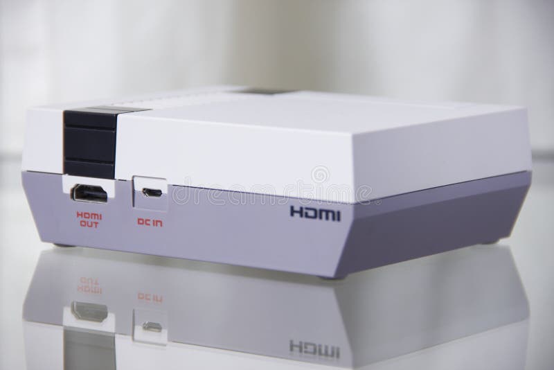 Nintendo NES Classic Edition with Reflection Editorial Stock Image ...