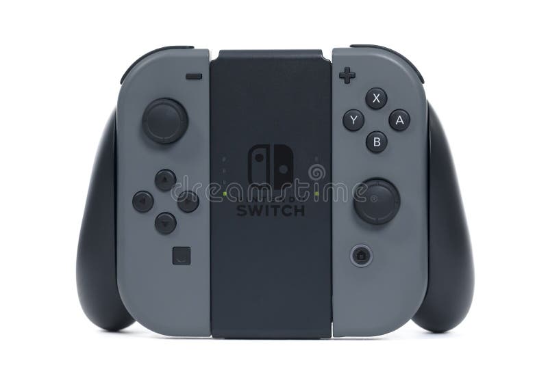 Nintendo Switch Joy Cons Inserted into the Controller Editorial ...
