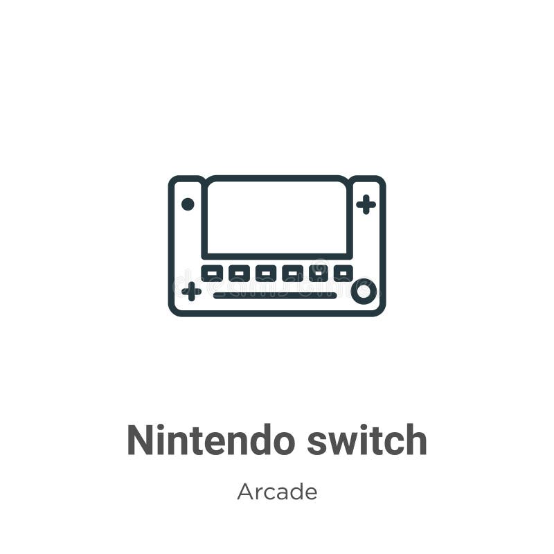 Nintendo Switch Outline Vector Icon Thin Line Black Nintendo Switch