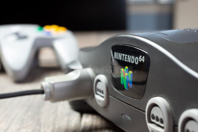 Nintendo 64 system editorial stock photo. Image of merchandise - 183454483