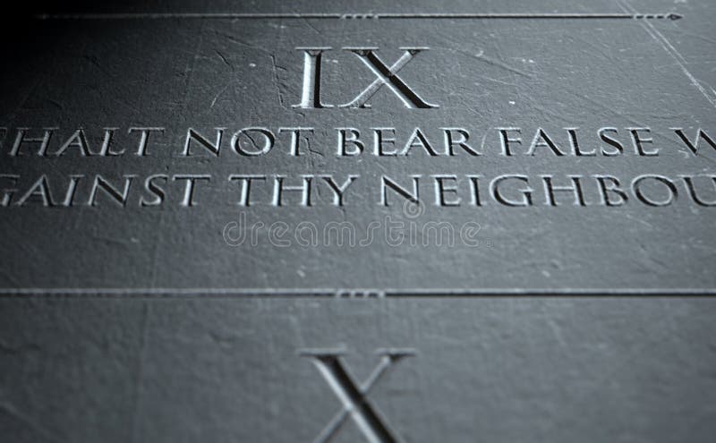 The Ninth Commandment stock illustration. Illustration of christianity ...