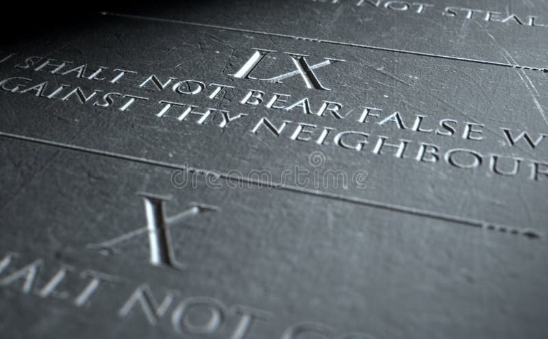 The Ninth Commandment stock illustration. Illustration of plaque - 81913367