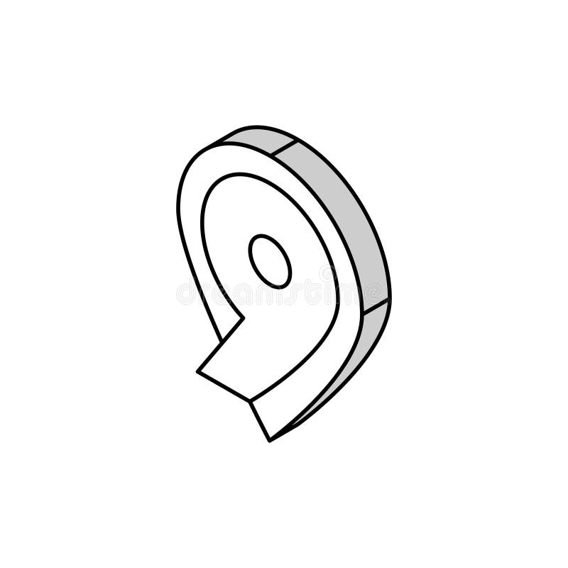 Ninth Number Isometric Icon Vector Illustration Stock Vector ...