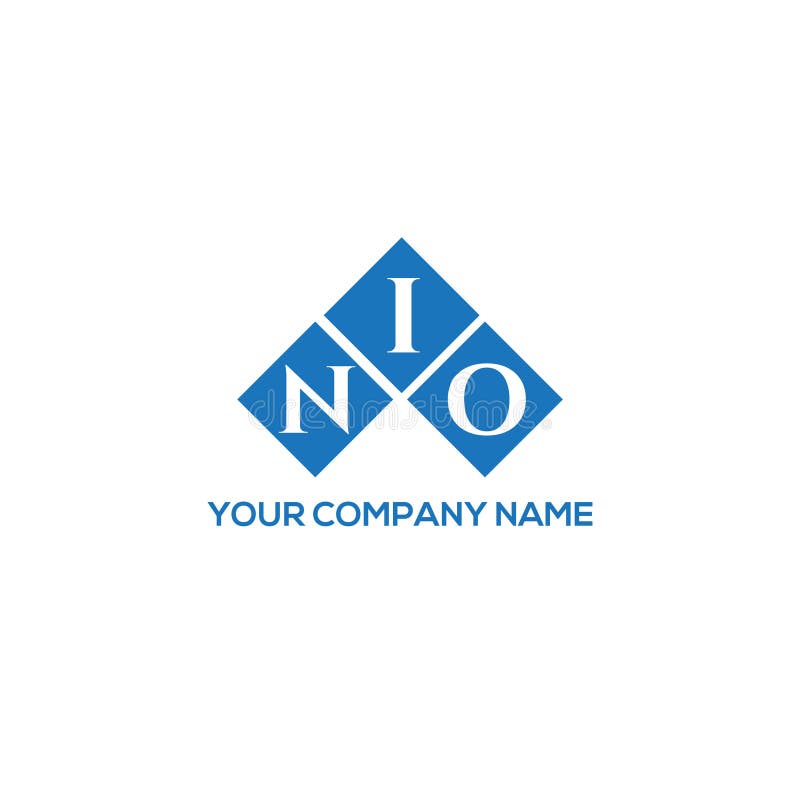 NIO Letter Logo Design on WHITE Background. NIO Creative Initials ...