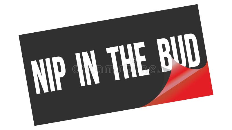 NIP in the BUD Text on Black Red Sticker Stamp Stock Illustration ...