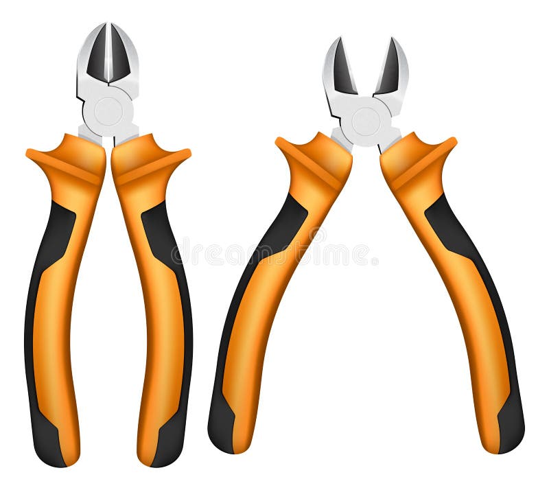 Nippers with Orange Handles Stock Vector - Illustration of device ...