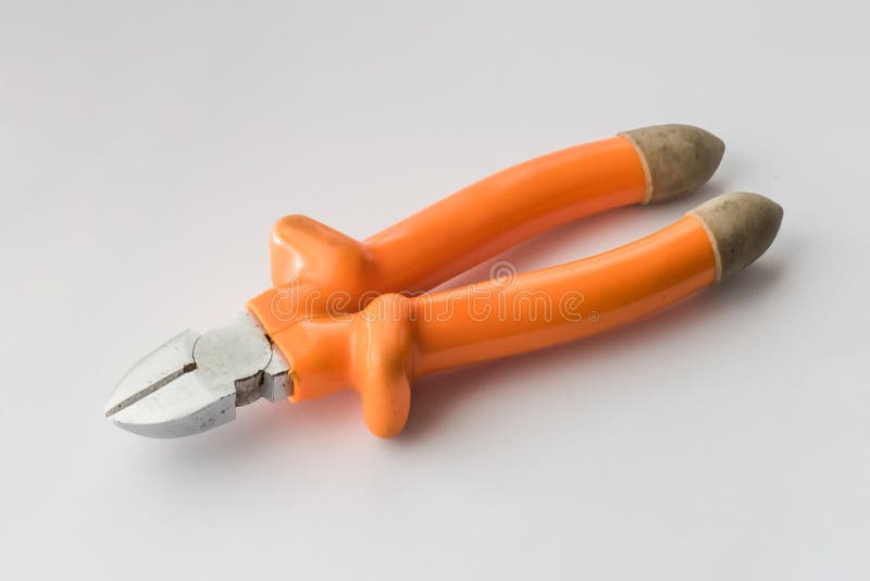 Nippers with Rubber Handles, Close Up Stock Image - Image of human ...