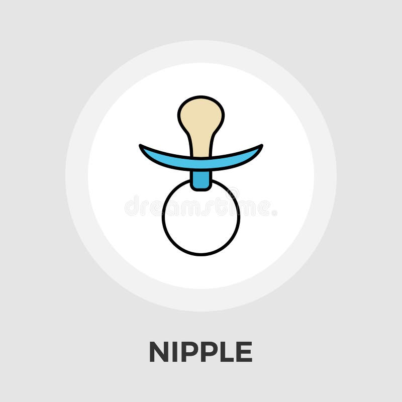Nipple vector flat icon stock vector. Illustration of sign - 92002194