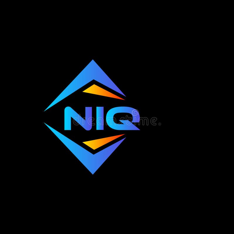 NIQ Abstract Technology Logo Design on Black Background. NIQ Creative ...