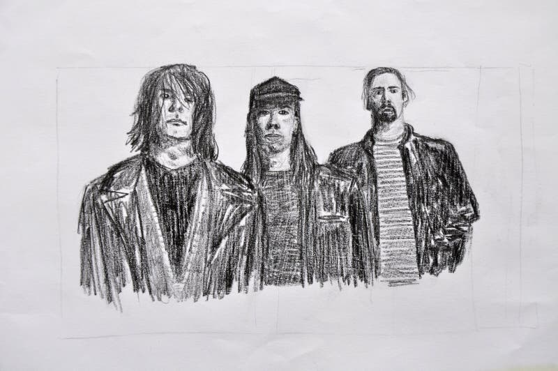 Nirvana art drawing editorial photography. Image of dirty - 20023677