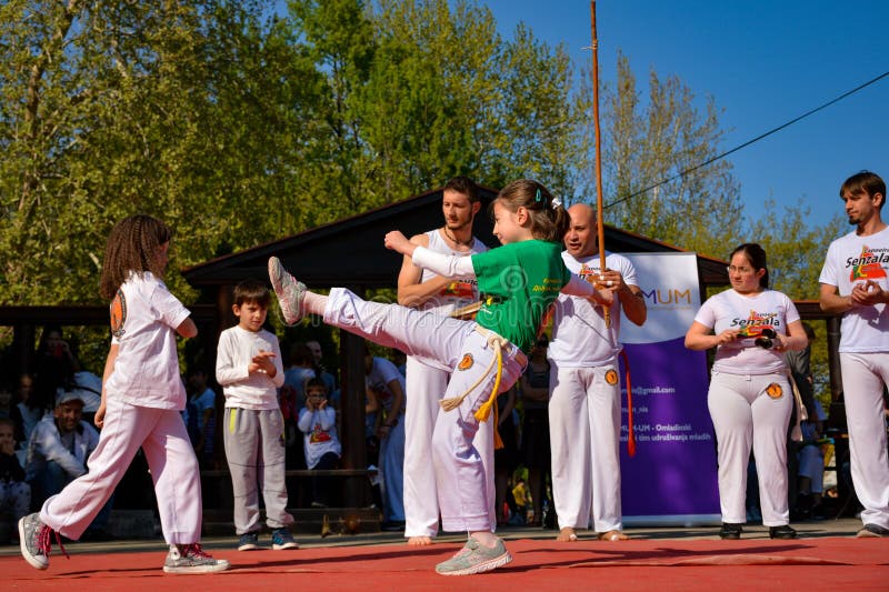 Powerful Capoeira Display: Dynamic Martial Arts Dance in the Sun ...