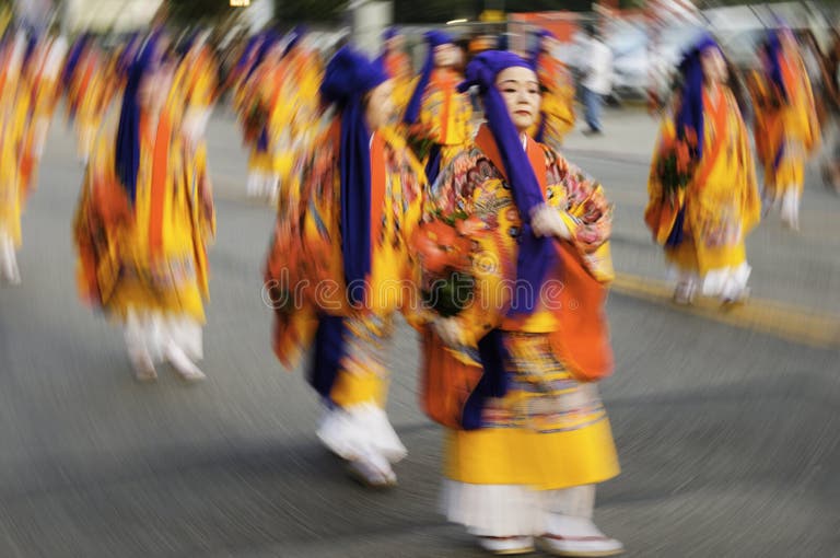 Nisei Week Parade Participant Editorial Stock Photo - Image of umbrella ...