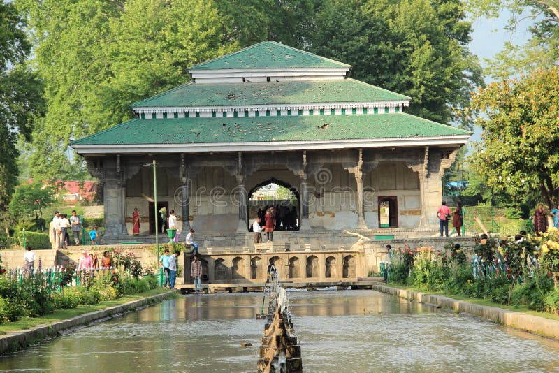 Jardins De Nishat Bagh, Kashmir, Índia Imagem Editorial - Imagem de ...