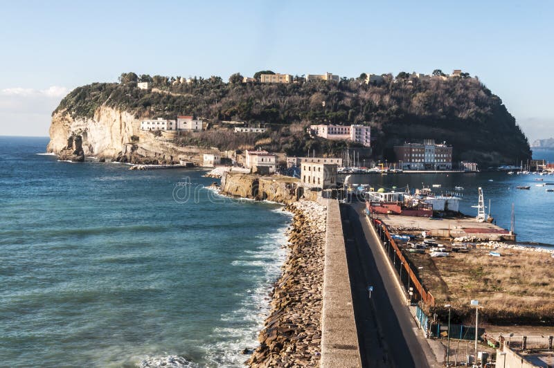 View of Nisida Island in the Gulf of Pozzuoli Stock Photo - Image of ...