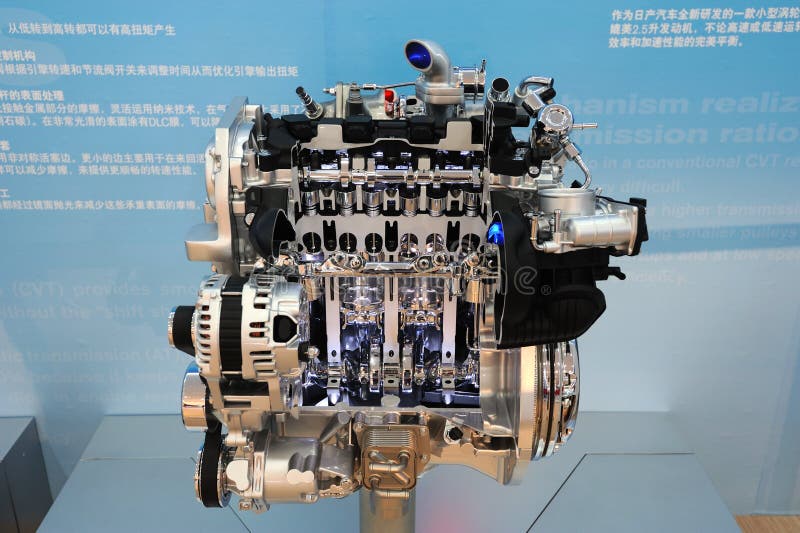 Nissan car engine MR16DDT editorial stock image. Image of design - 25877459