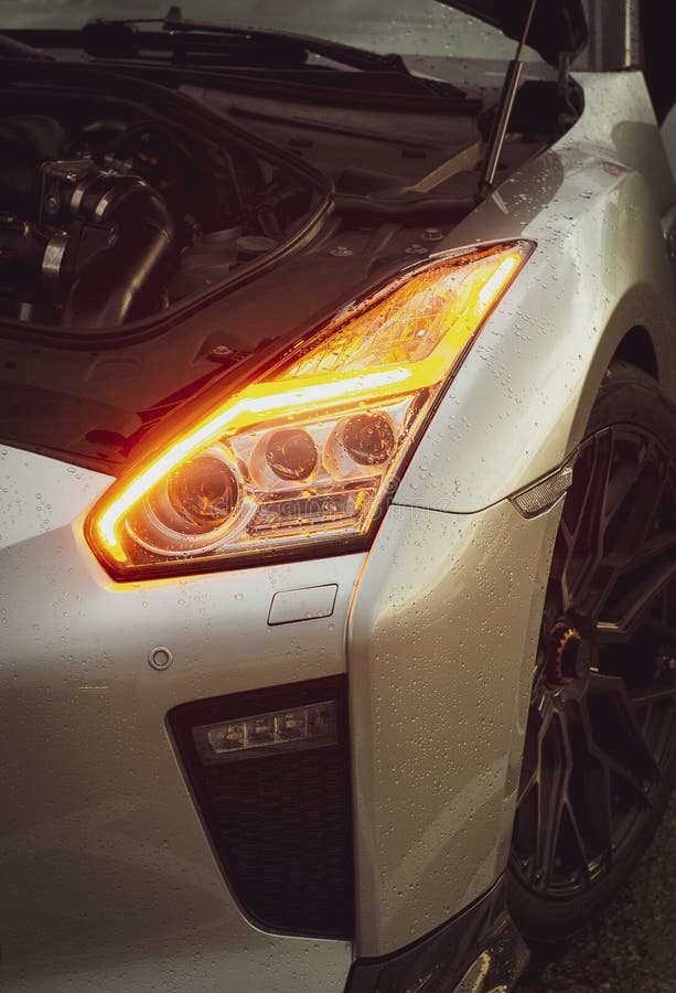 Nissan GTR front side stock image. Image of sport, tuning - 248845079