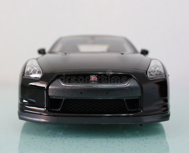 Nissan GTR front view editorial stock image. Image of hood - 42587434