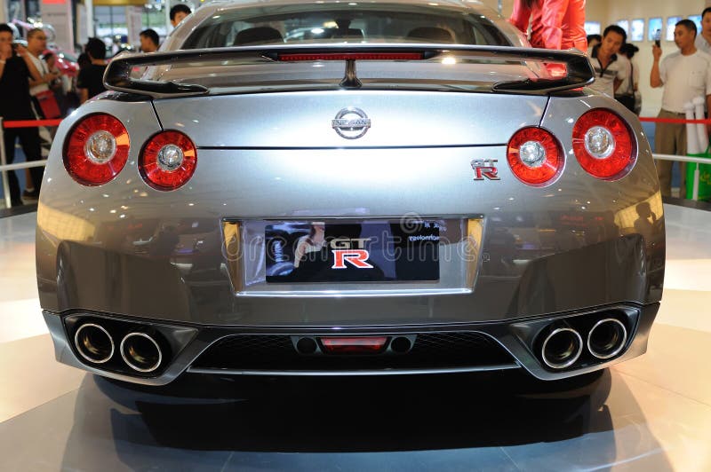 Nissan gtr rear editorial image. Image of china, engines - 17123535